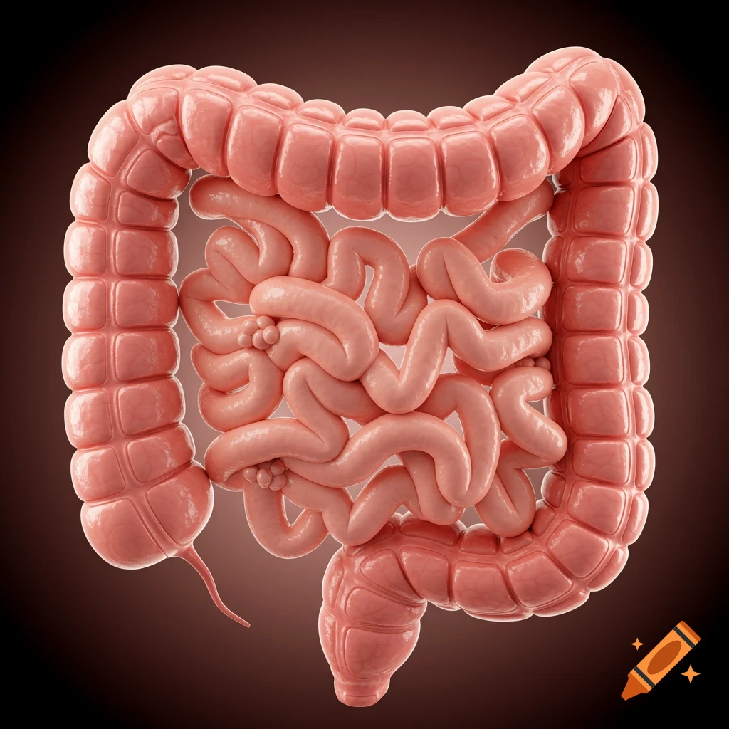 Image of the inside of a small intestine on Craiyon