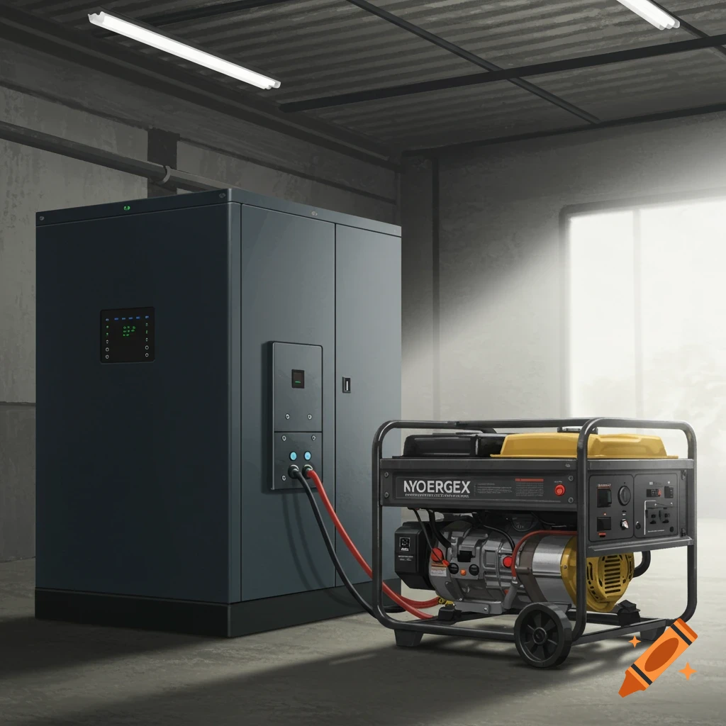 Battery storage and propane generator on Craiyon