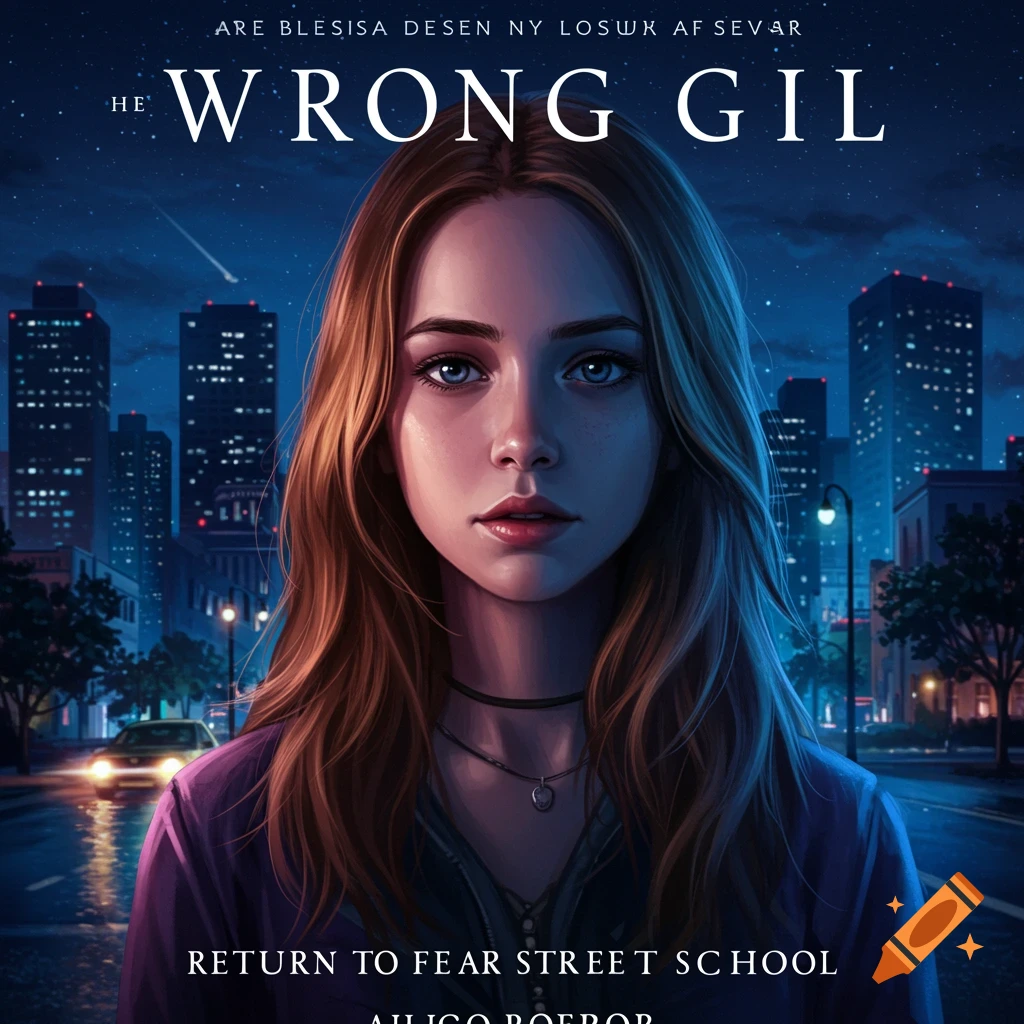 Book cover for The Wrong Girl, Fear Street, featuring a teenage girl ...