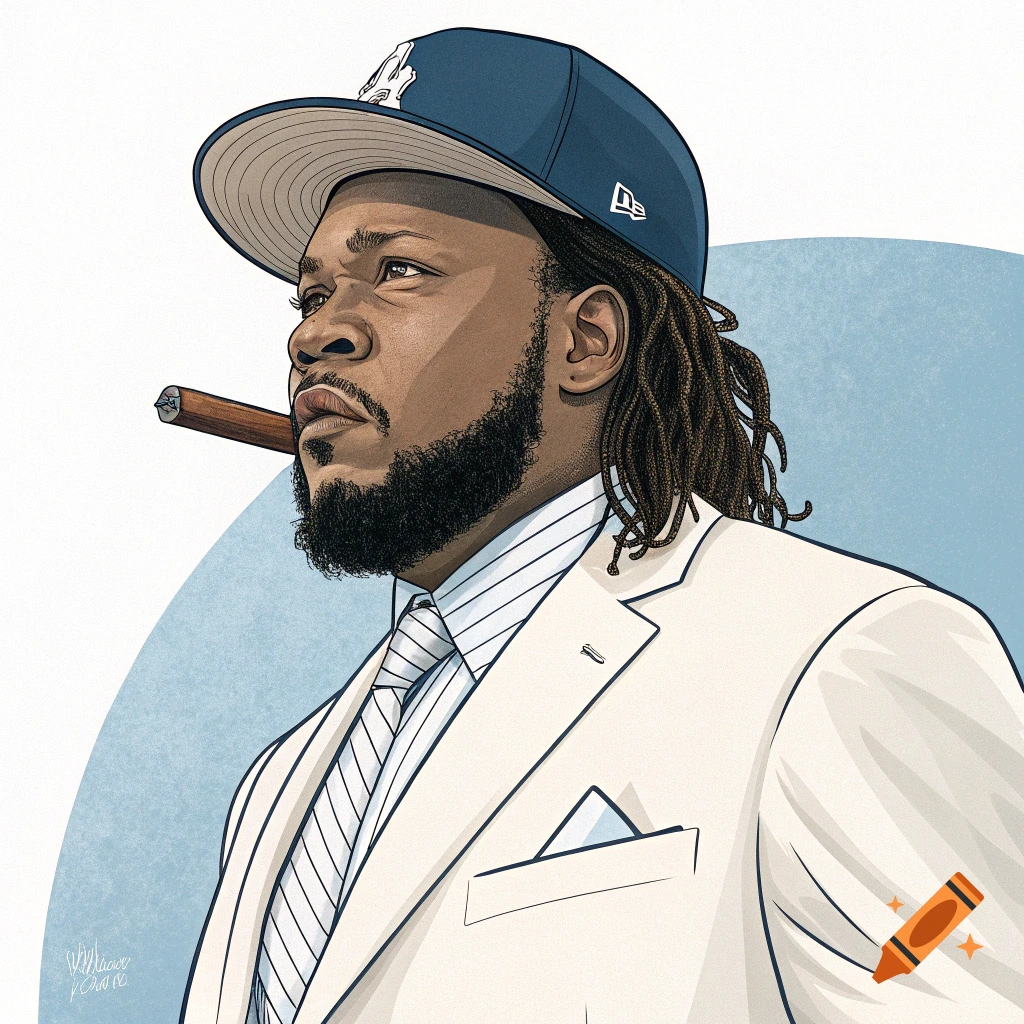 Drawing of Vladimir Guerrero Jr. in the style of Heisenberg from ...