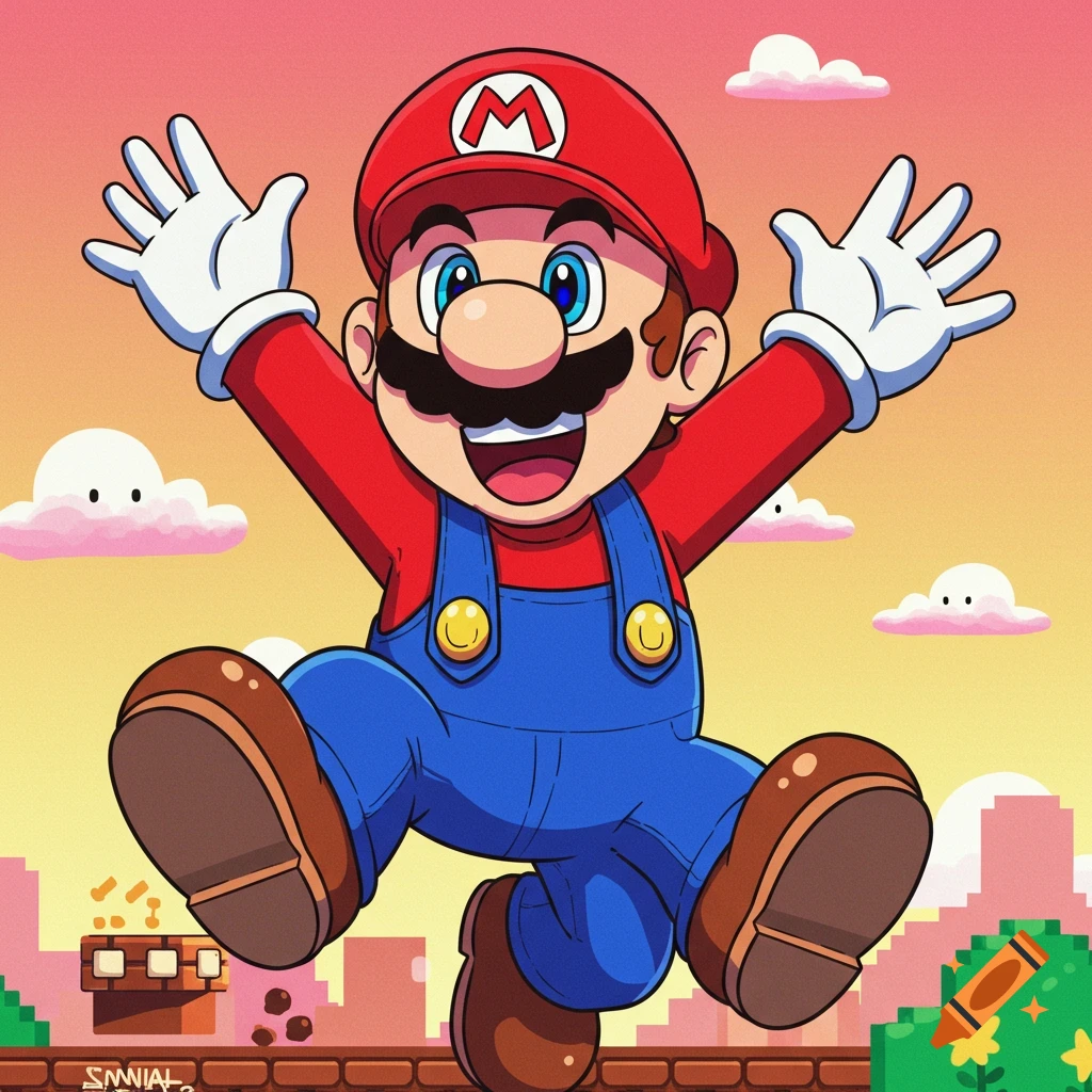 Mario character on Craiyon