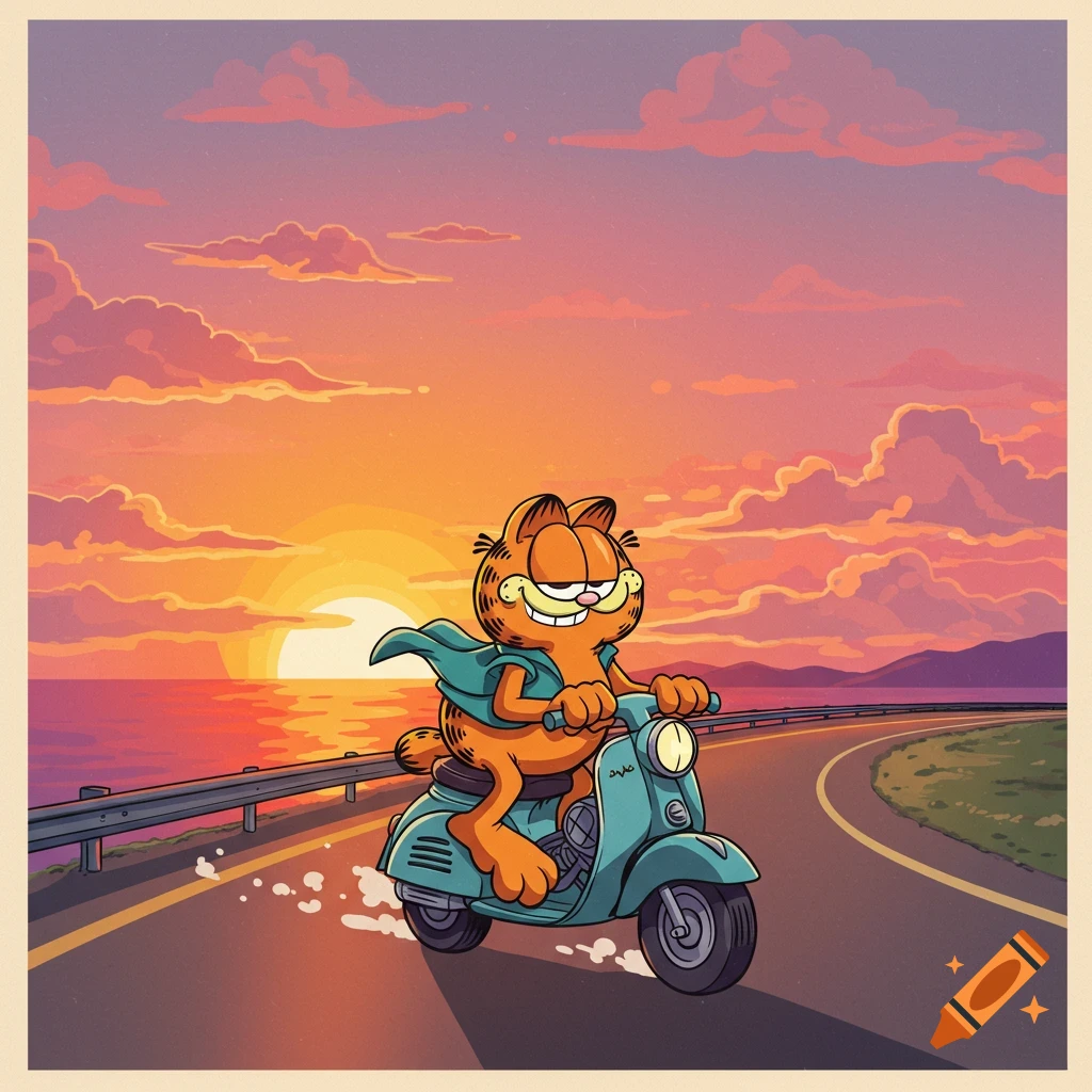 Cartoon of Charlie Brown and Lucy riding a Harley Davidson motorcycle ...