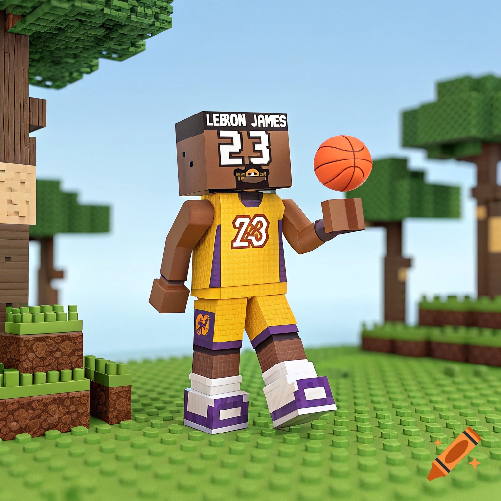Minecraft Lebron James Character Art on Craiyon