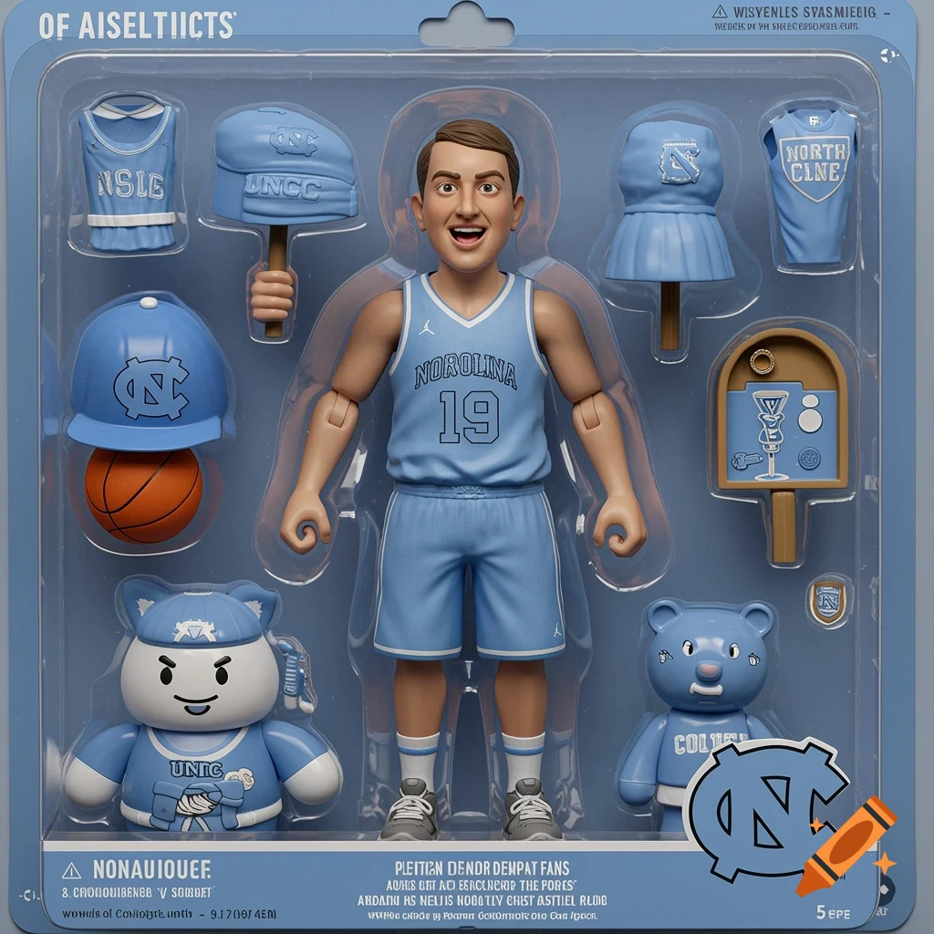 Action figure of a University of North Carolina basketball fan in ...