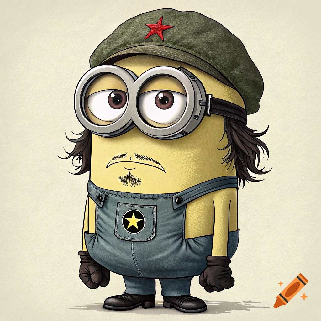 Minion character dressed as a fierce warrior with long red hair ...