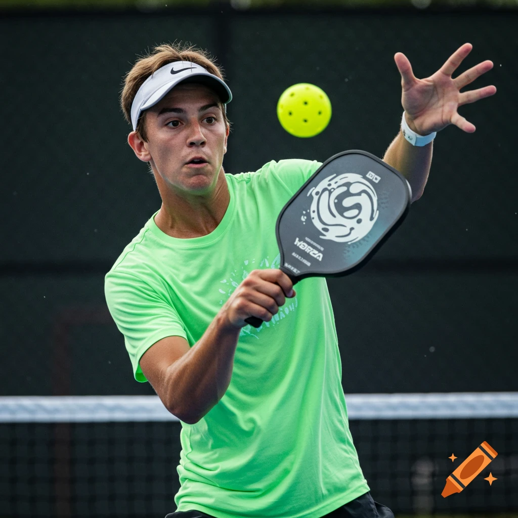 Pickleball player action shot on Craiyon