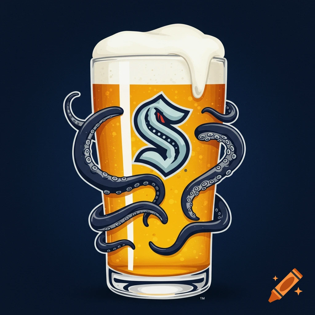 Stylized turtle illustration on a glass of beer. on Craiyon