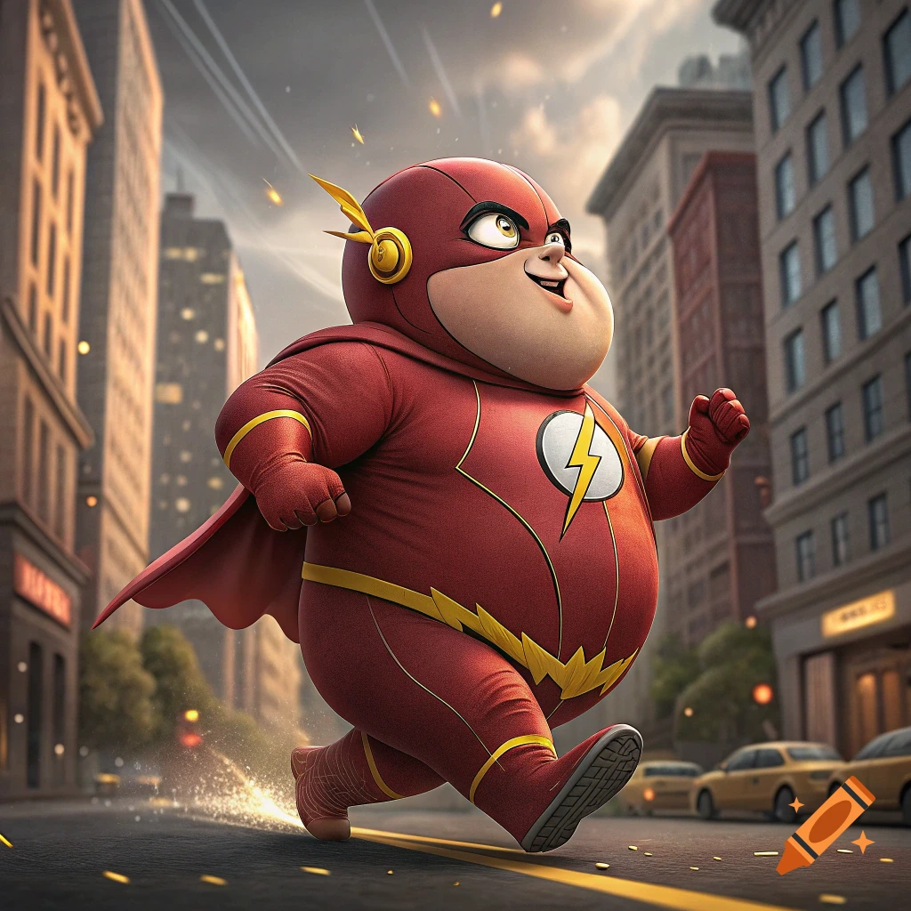 Fat version of The Flash on Craiyon