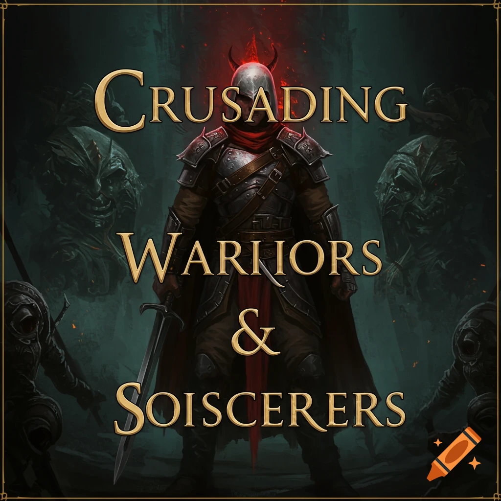 Crusading Warriors & Sorcerers in fantasy style on Craiyon