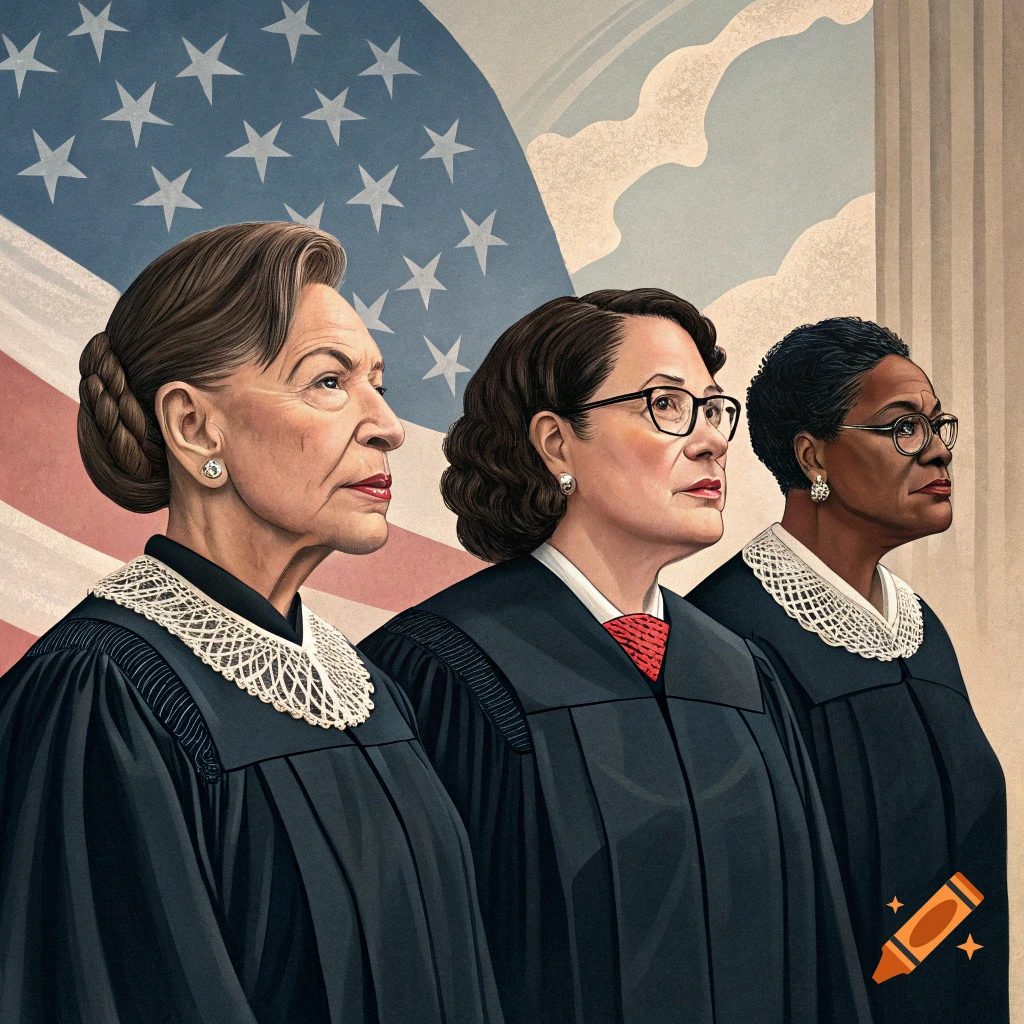 Ruth Bader Ginsburg, Elena Kagan, Sonya Sotomayor, and Kentaji Jackson ...