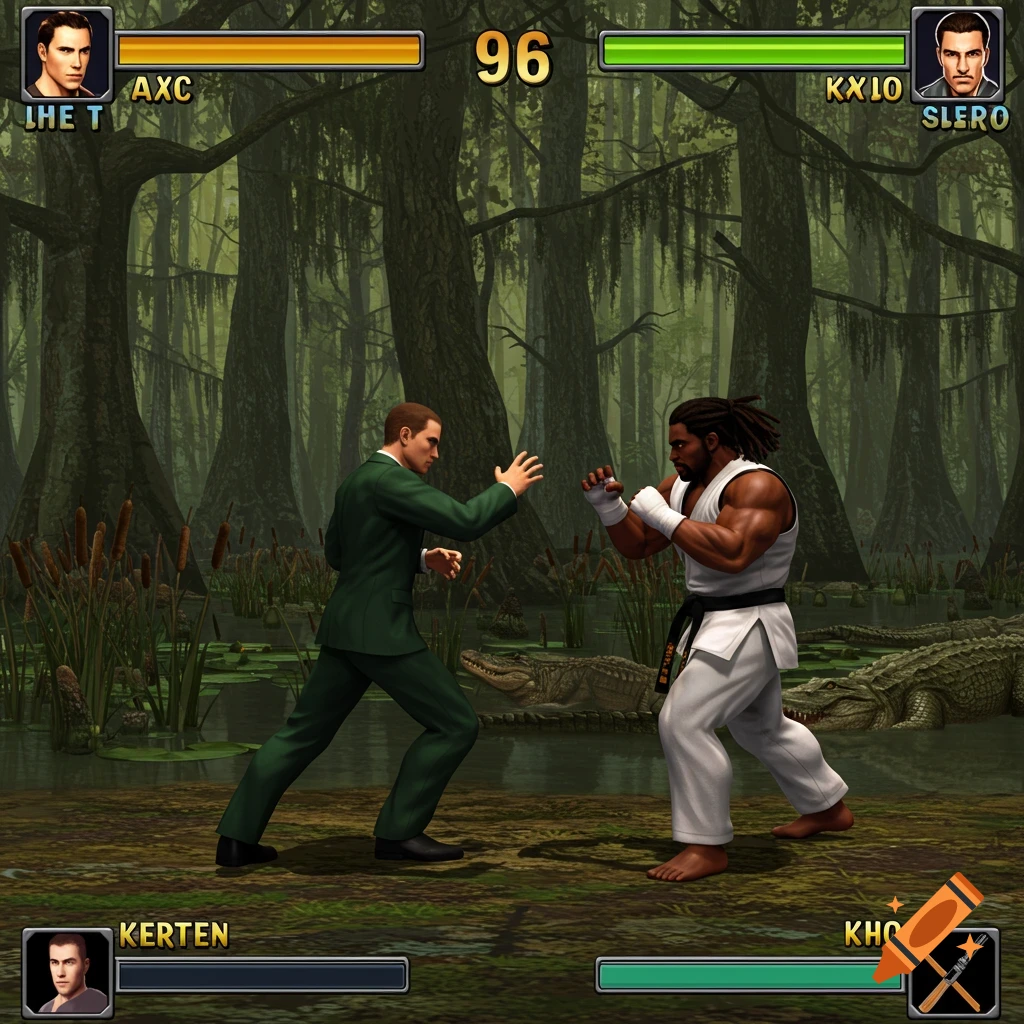 3D fighting game with PS2 graphics, Louisiana bayou setting, secret ...