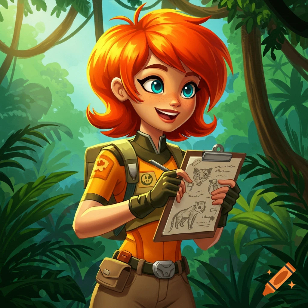 Illustration of cartoon character Kim Possible standing confidently in ...