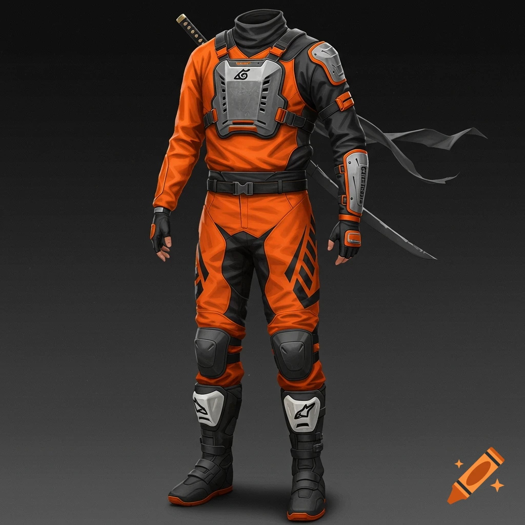 Motocross suit combined with ninja suit. on Craiyon
