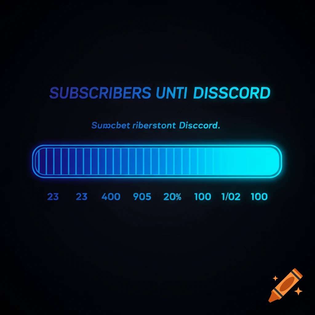 Subscribers progress bar until Discord on Craiyon