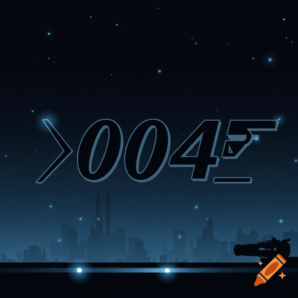 004 logo in James Bond style on Craiyon