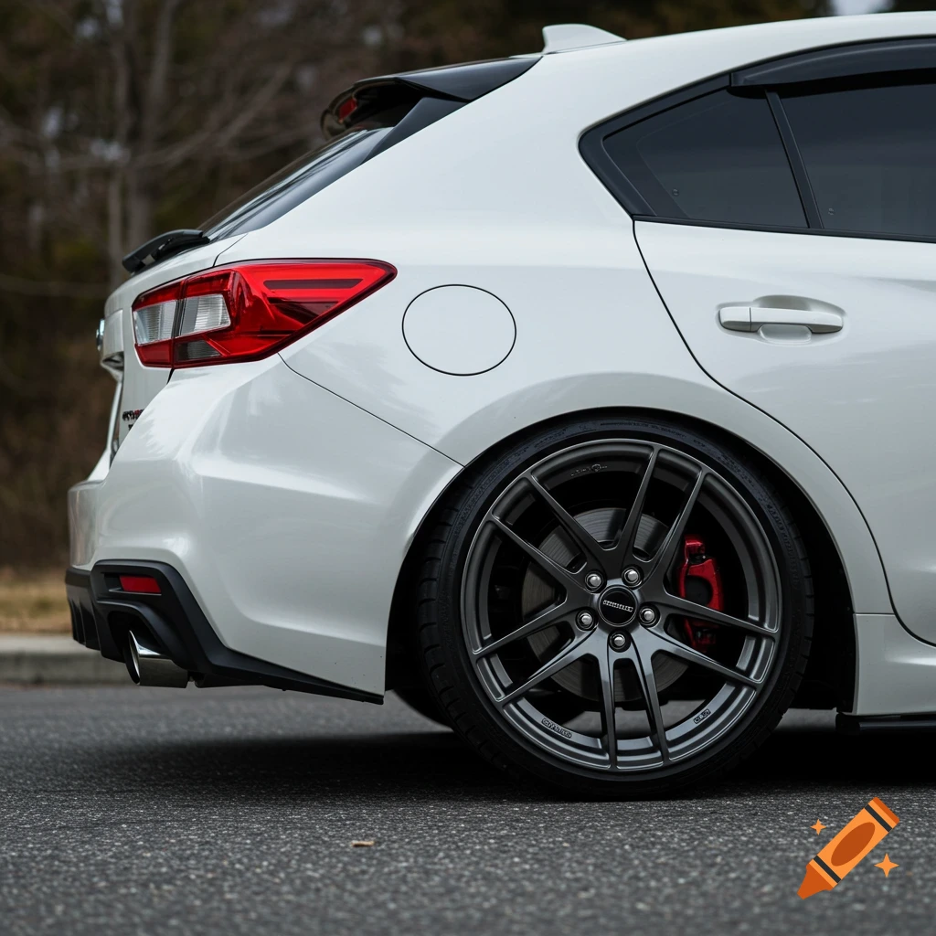 Lowered white pearl 2018 Subaru Impreza Sport on Konig Ultragram ...