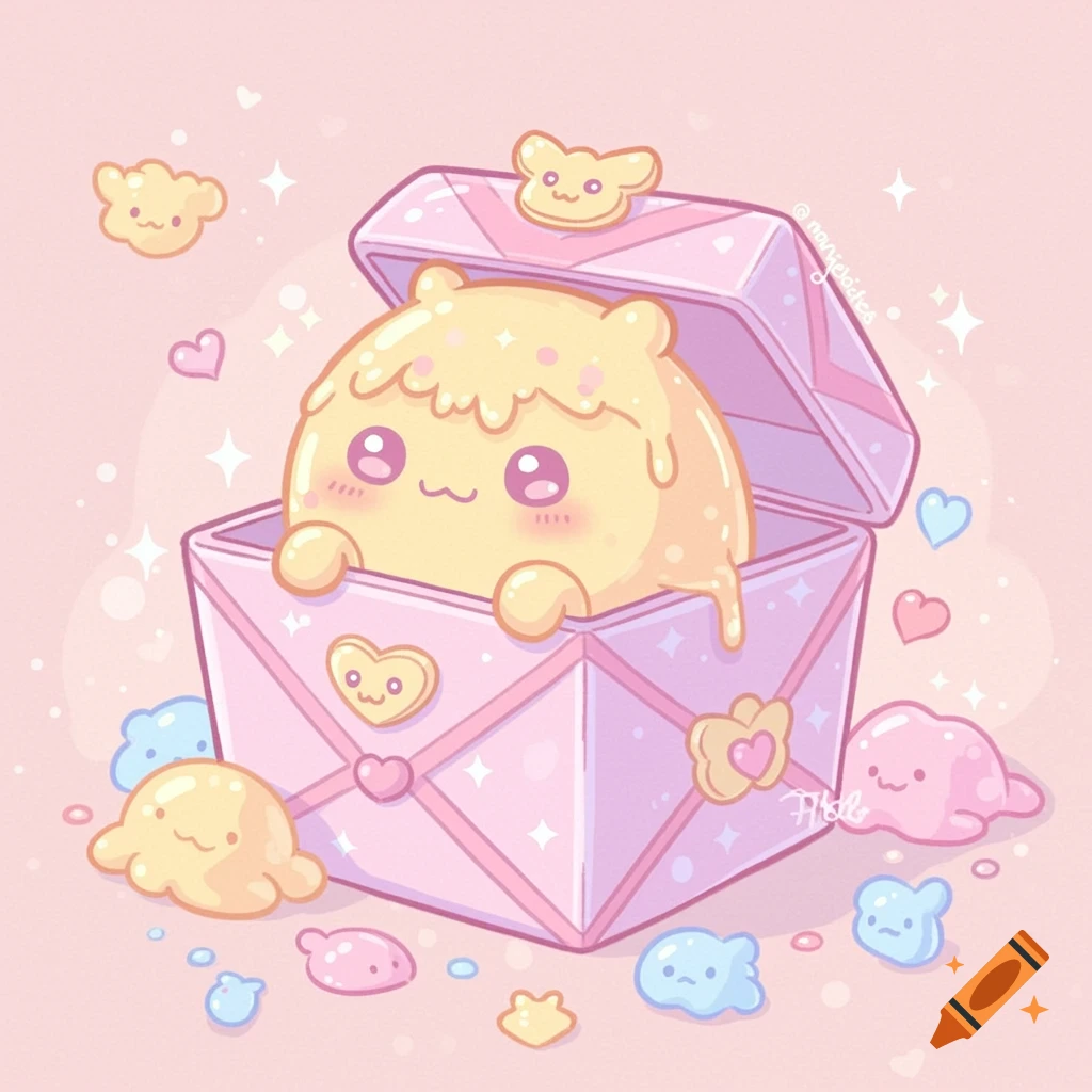 Cute Taba Squishy in Pastel Slime Mystery Box on Craiyon