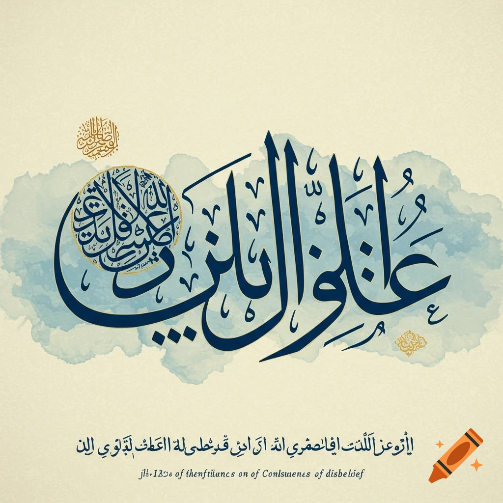 Arabic calligraphy art on Craiyon