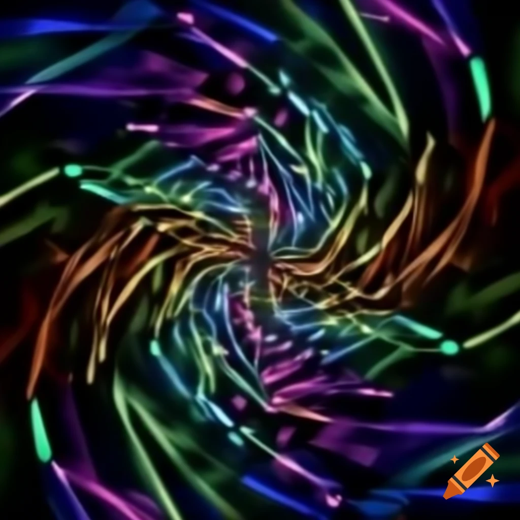 Colorful intertwined paths representing harmony and connection on Craiyon