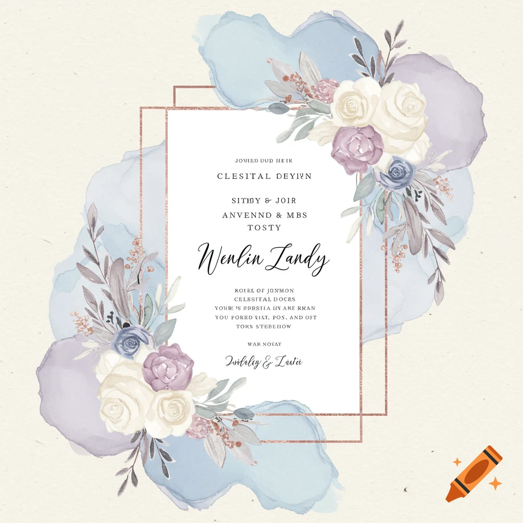 Ivory, Celestial Blue, Soft Lavender, and Rose Gold wedding venue ...