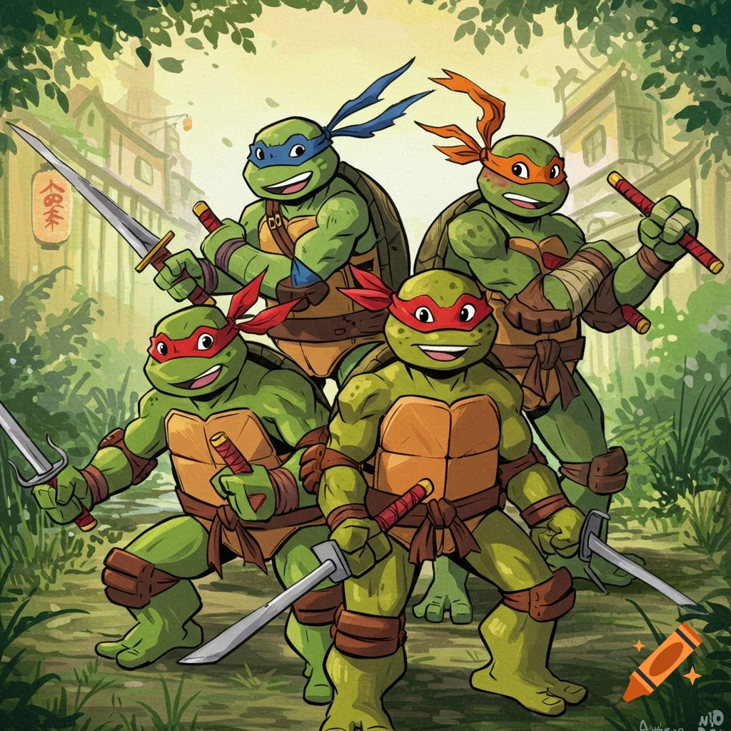 Teenage Mutant Ninja Turtles images created on Craiyon