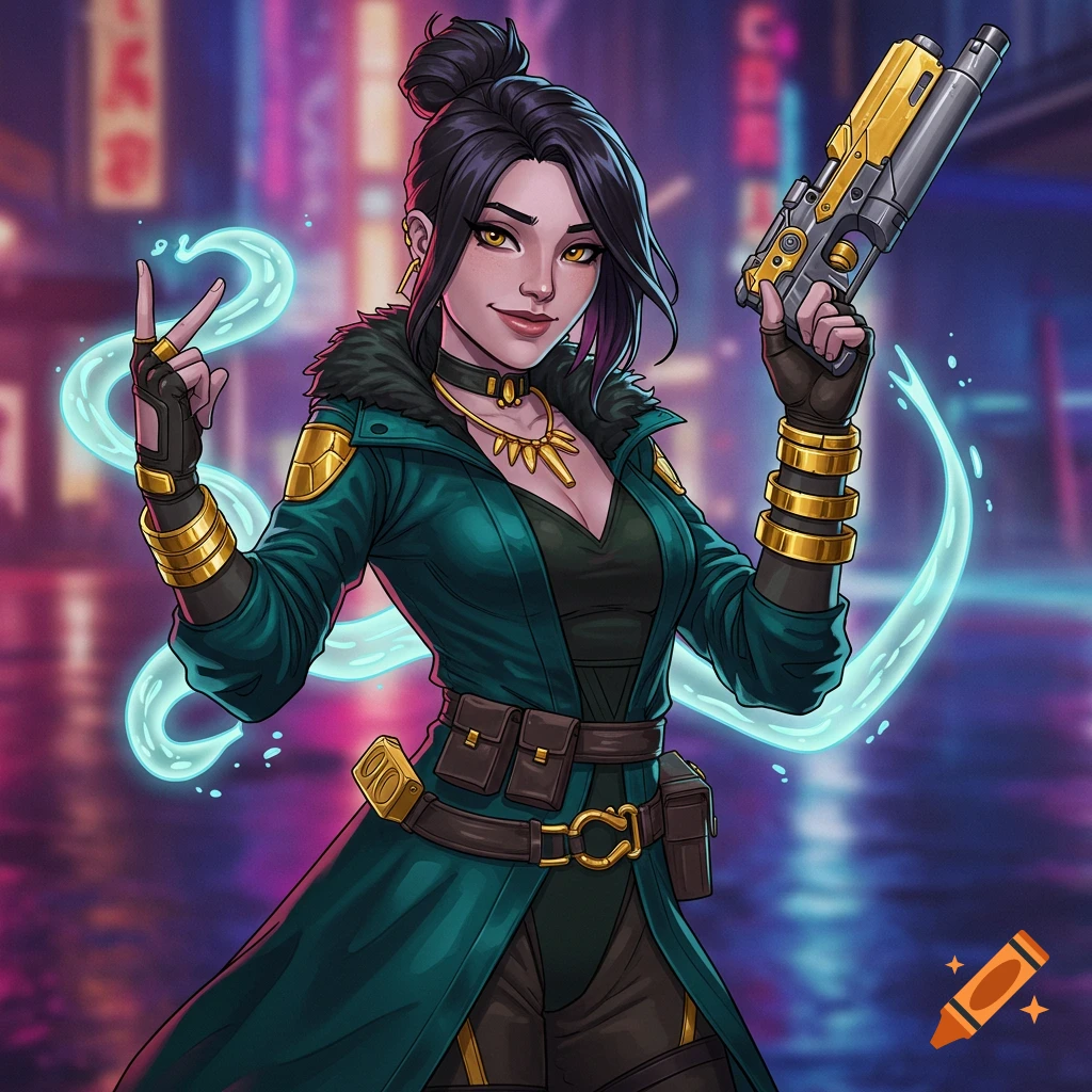 Wraith from Apex Legends cosplaying as Loba Andrade on Craiyon