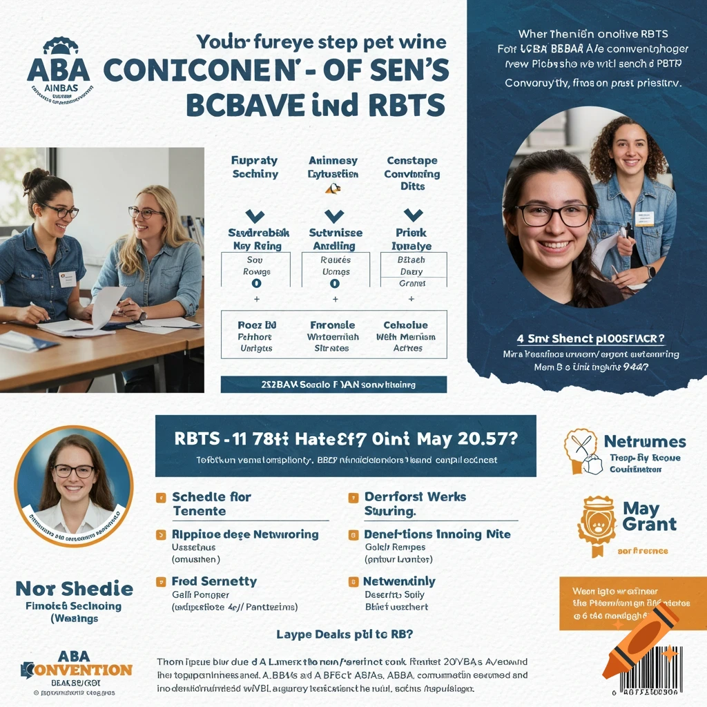 ABA convention flier for BCBAs and RBTs in May 2025 with schedule and ...