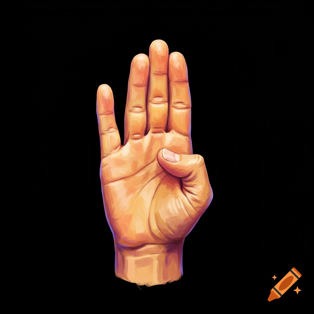 The letter E in American Sign Language on Craiyon