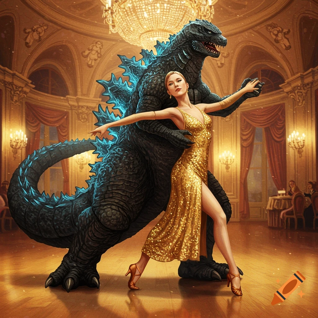 Godzilla images created on Craiyon