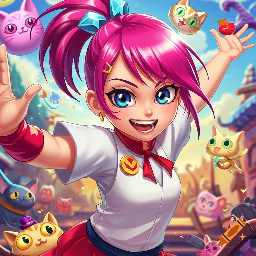 Momo from Dan da dan on Craiyon