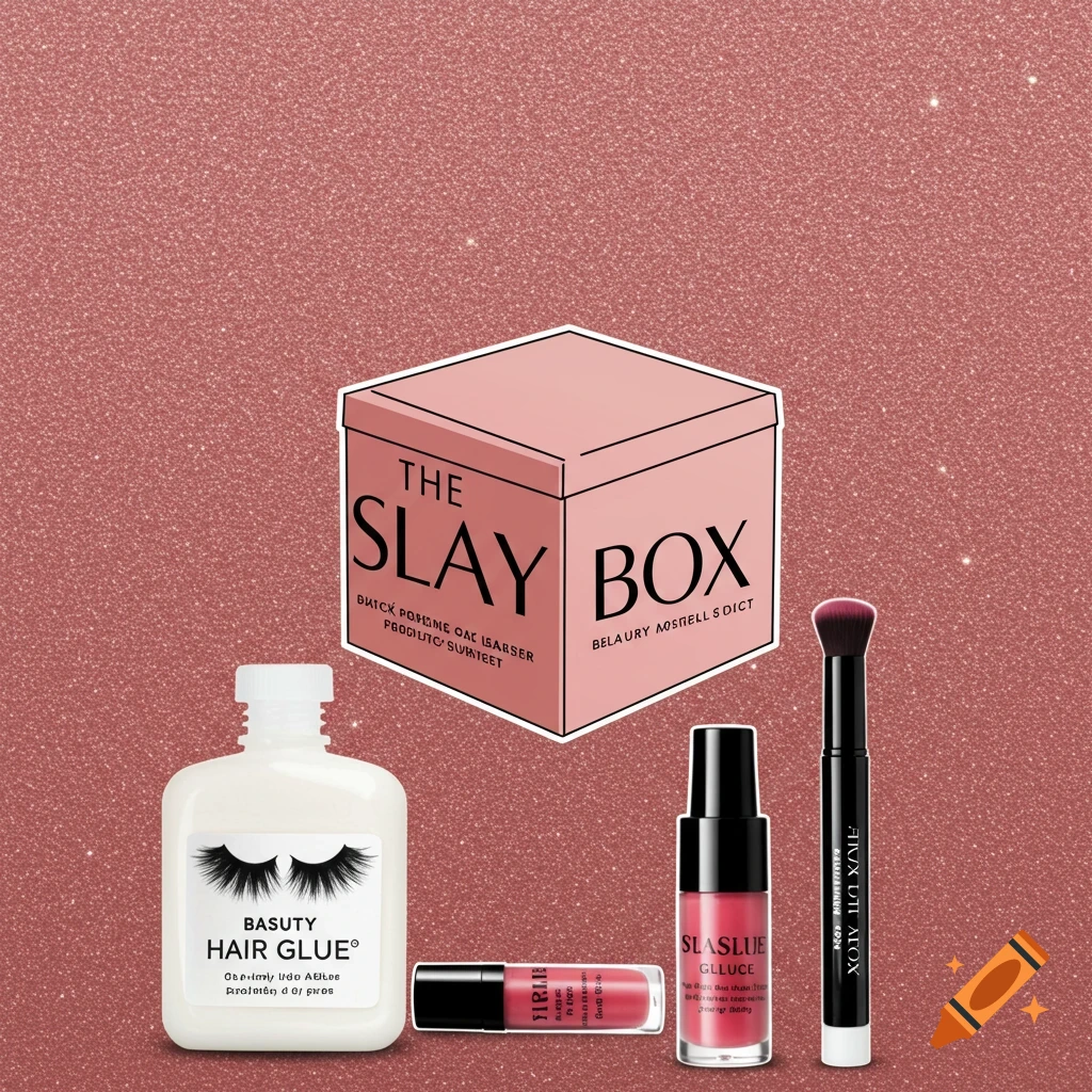 The Slay Box beauty and cosmetics logo on Craiyon