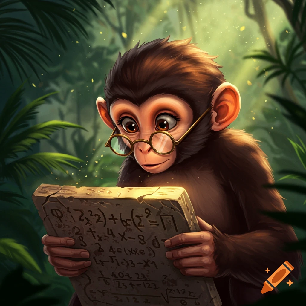 Monkey playing music on Craiyon