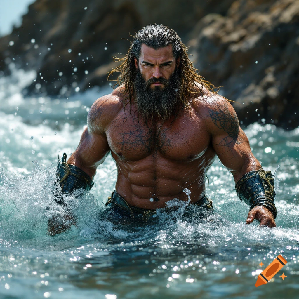 Jason Momoa as Aquaman on Craiyon