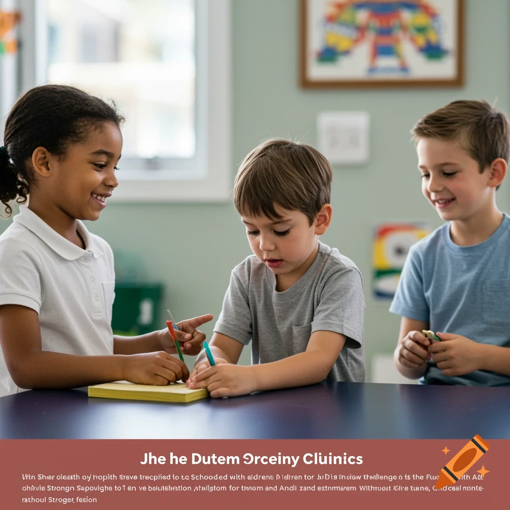 Pamphlet for children's ADHD clinic focusing on building focus without ...