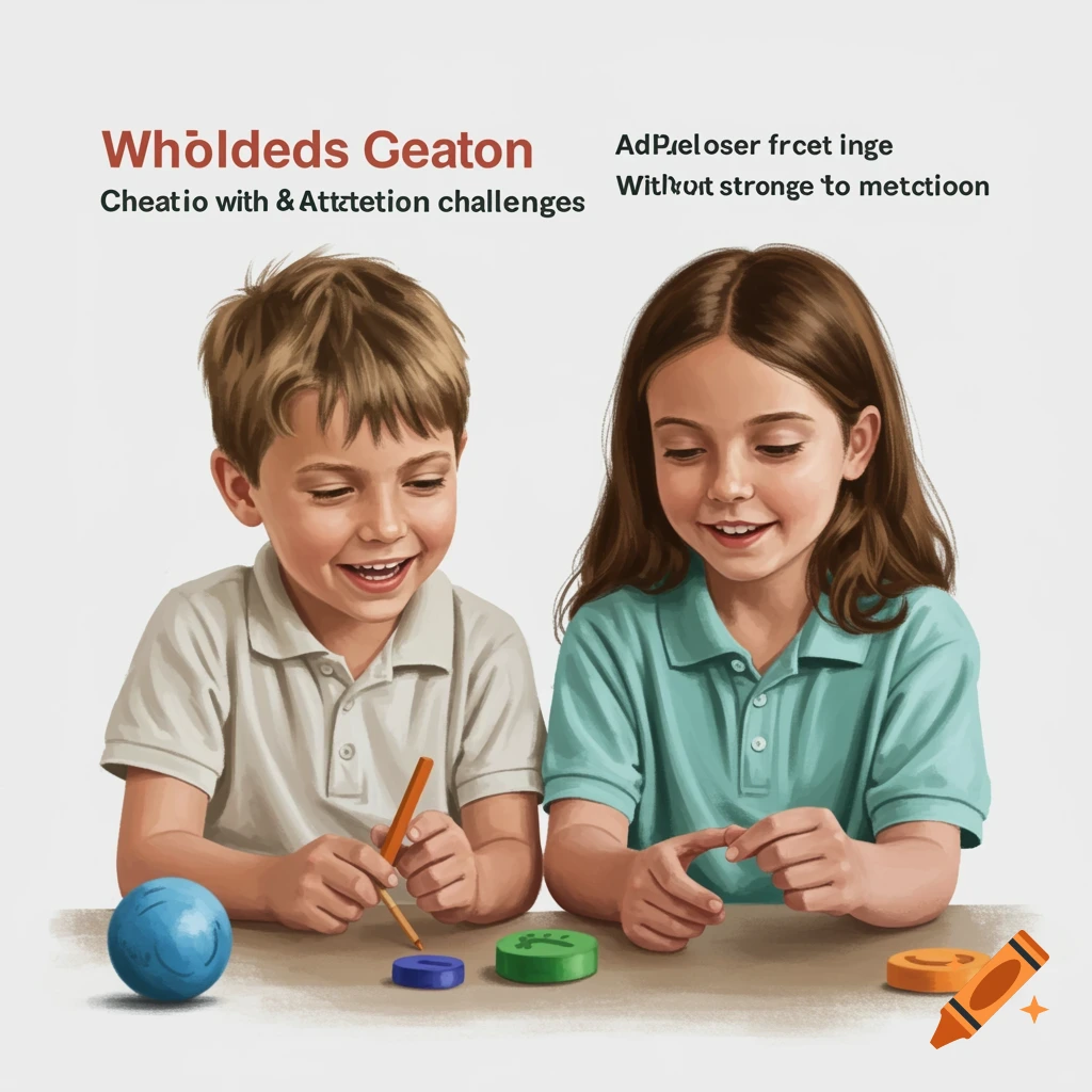 Pamphlet for children's ADHD clinic focusing on building focus without ...