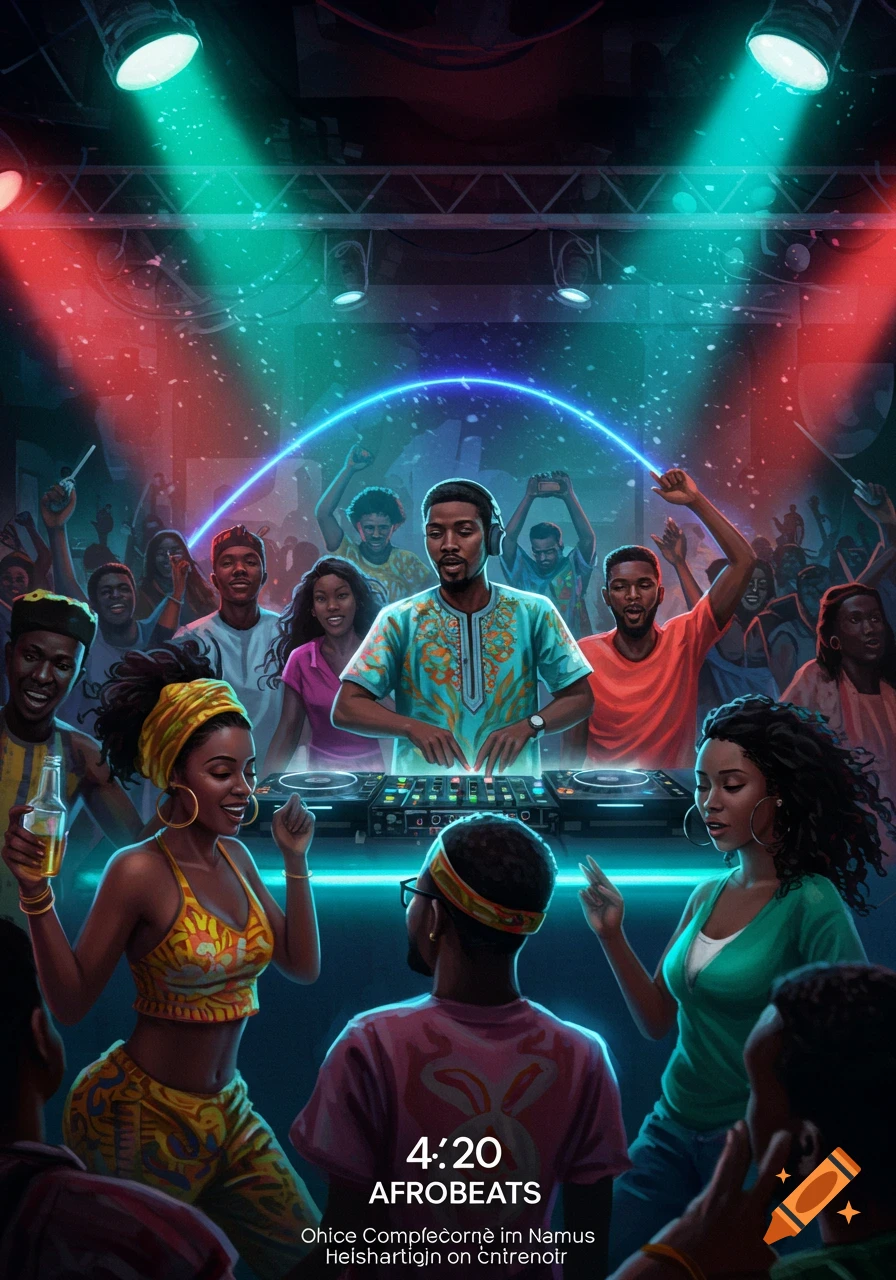 Afrobeats party on Craiyon