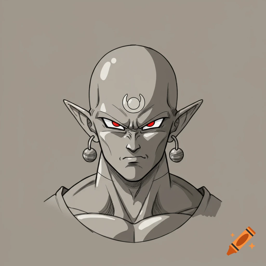 Portrait of an Anime Bearded Bald Man created on Craiyon