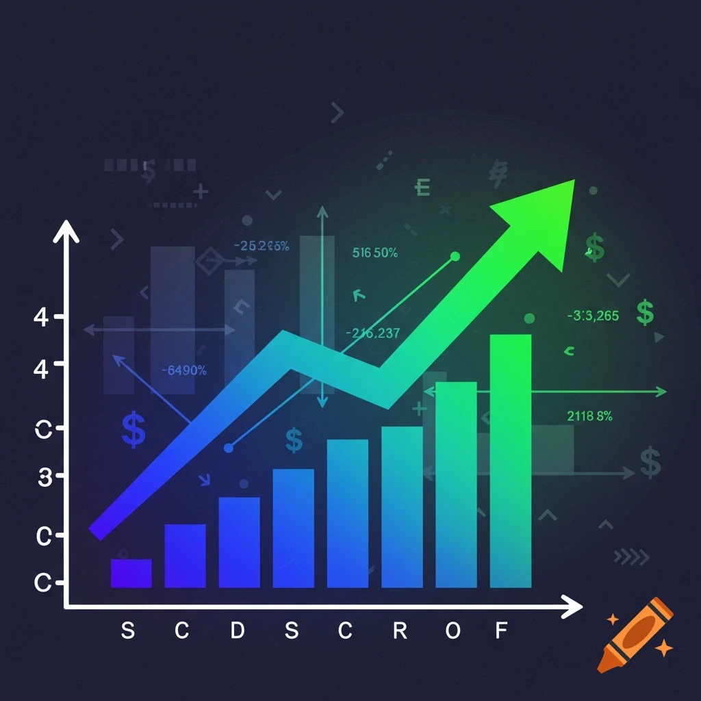 Investment and income growth diagram on Craiyon