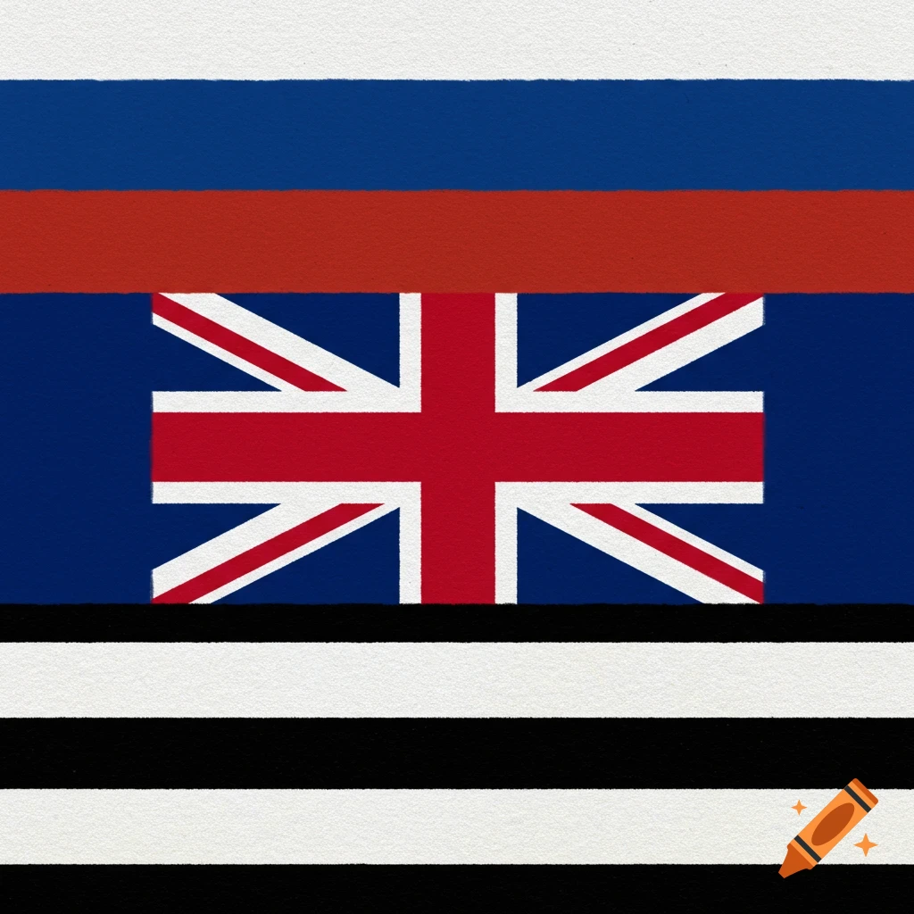 An image combining elements of the Russian, British, and Prussian flags ...