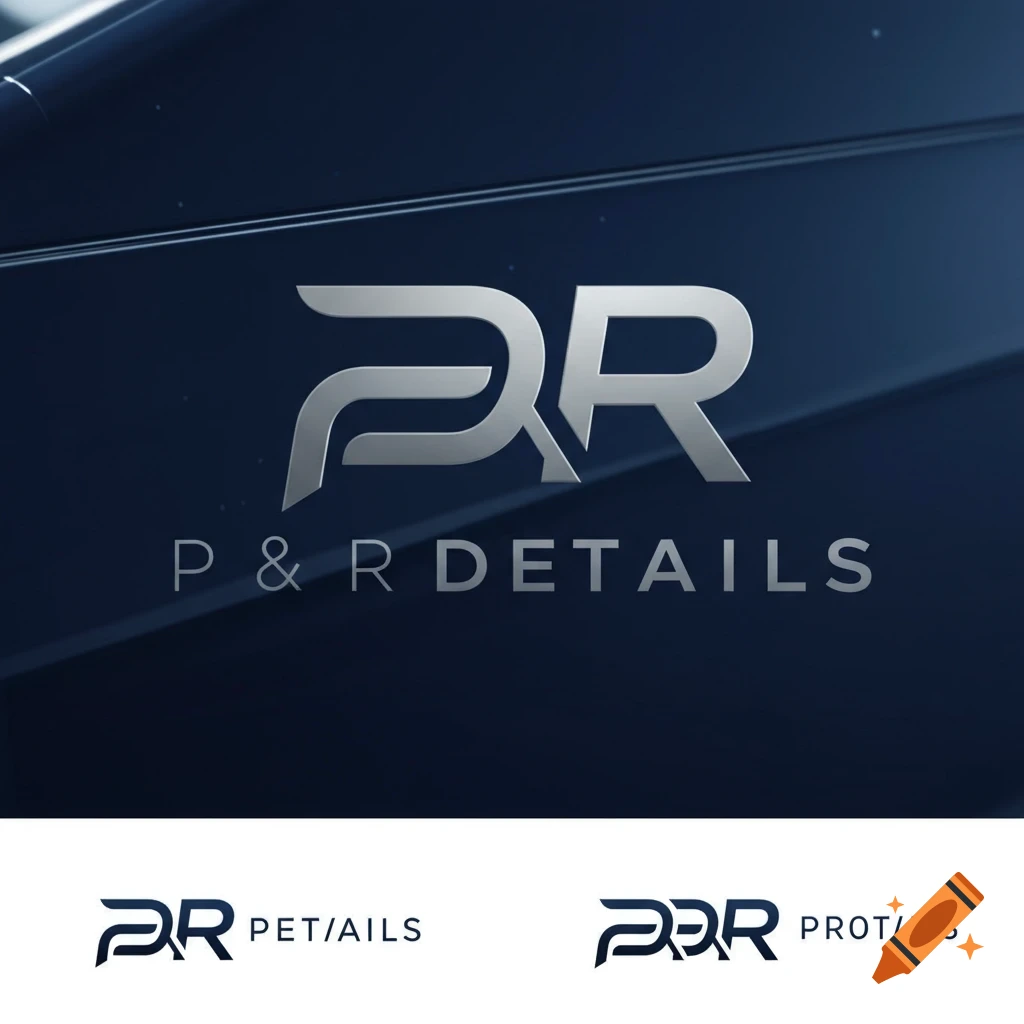 P&R Details car detailing company logo on Craiyon