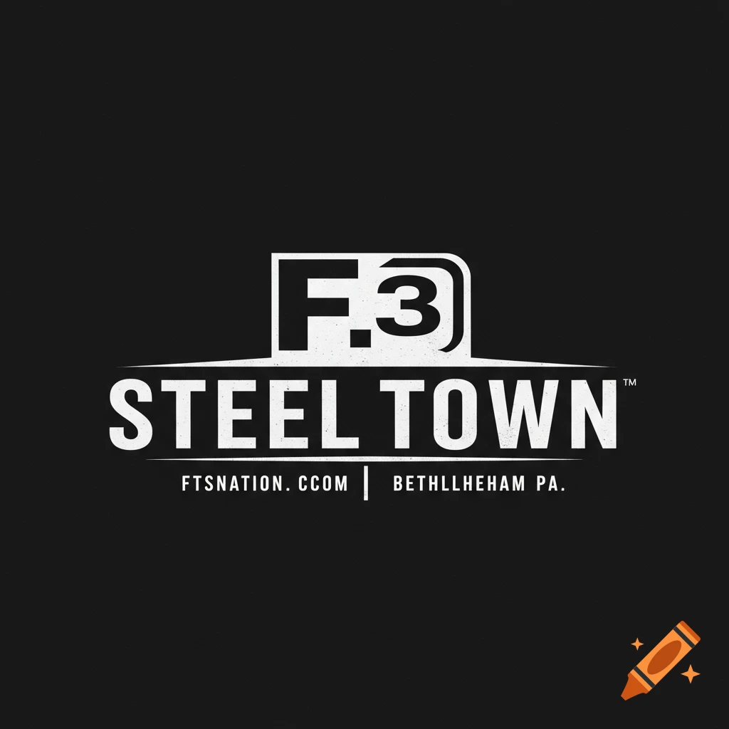 Steel Town logo incorporating faith and workout elements for Bethlehem ...