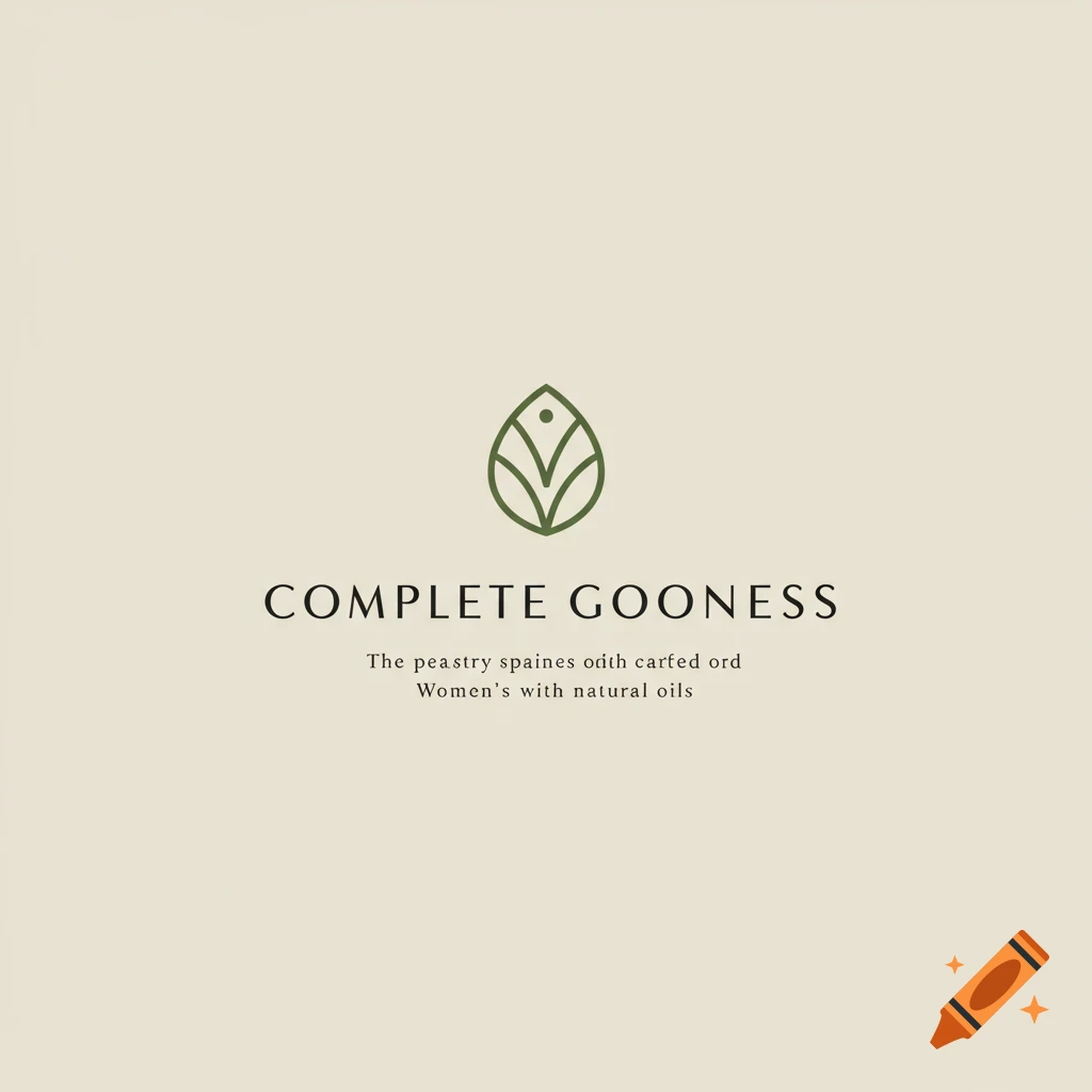 Complete Goodness logo, women's natural oil products on Craiyon