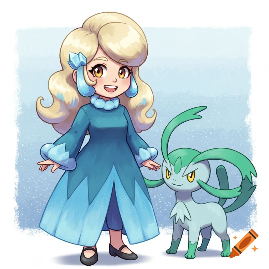 Female ghost type Pokemon trainer on Craiyon