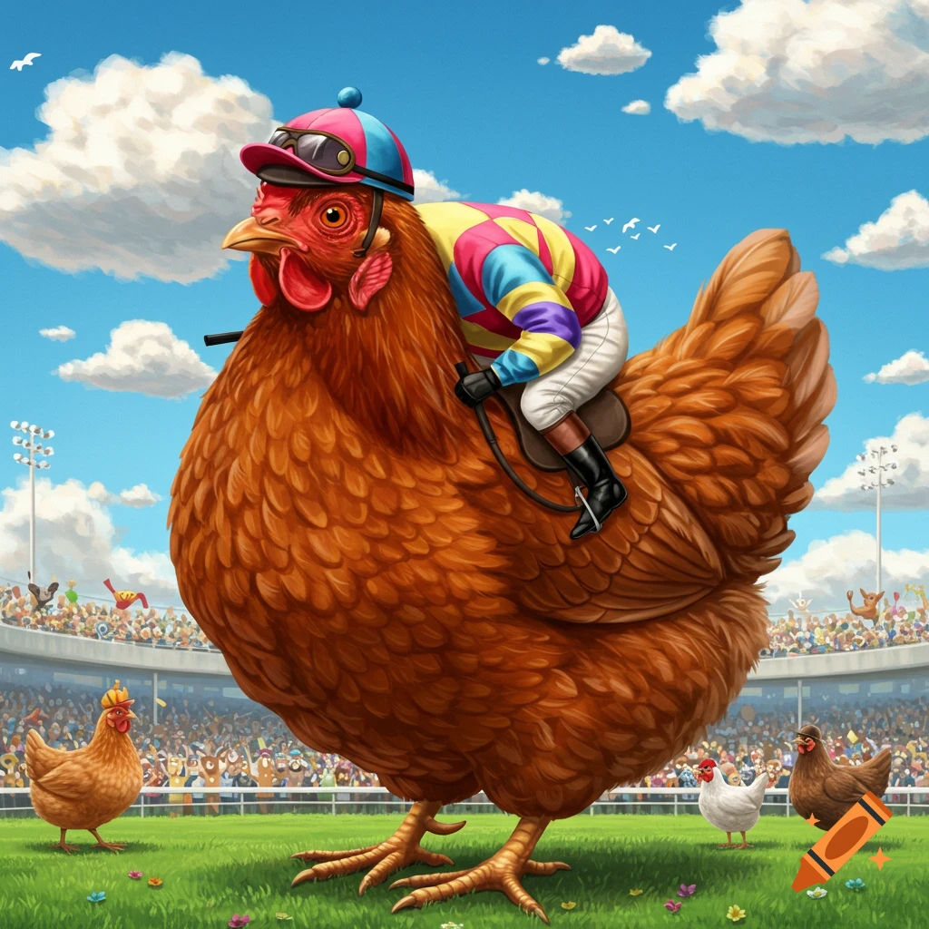 Chicken jockey on Craiyon
