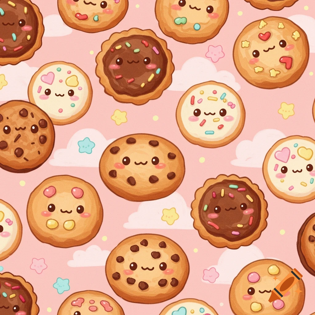 Cute cookie wallpaper on Craiyon