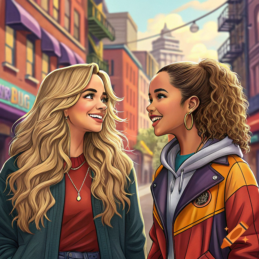 Leah Halton and Becky G on Craiyon