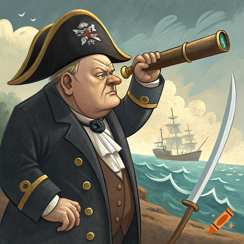 Political cartoon of exaggerated figures representing countries ...