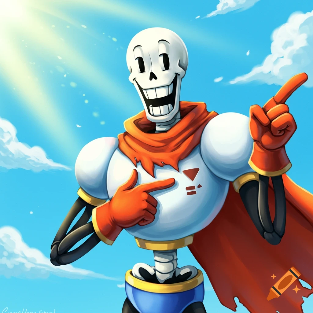 Papyrus from Undertale on Craiyon