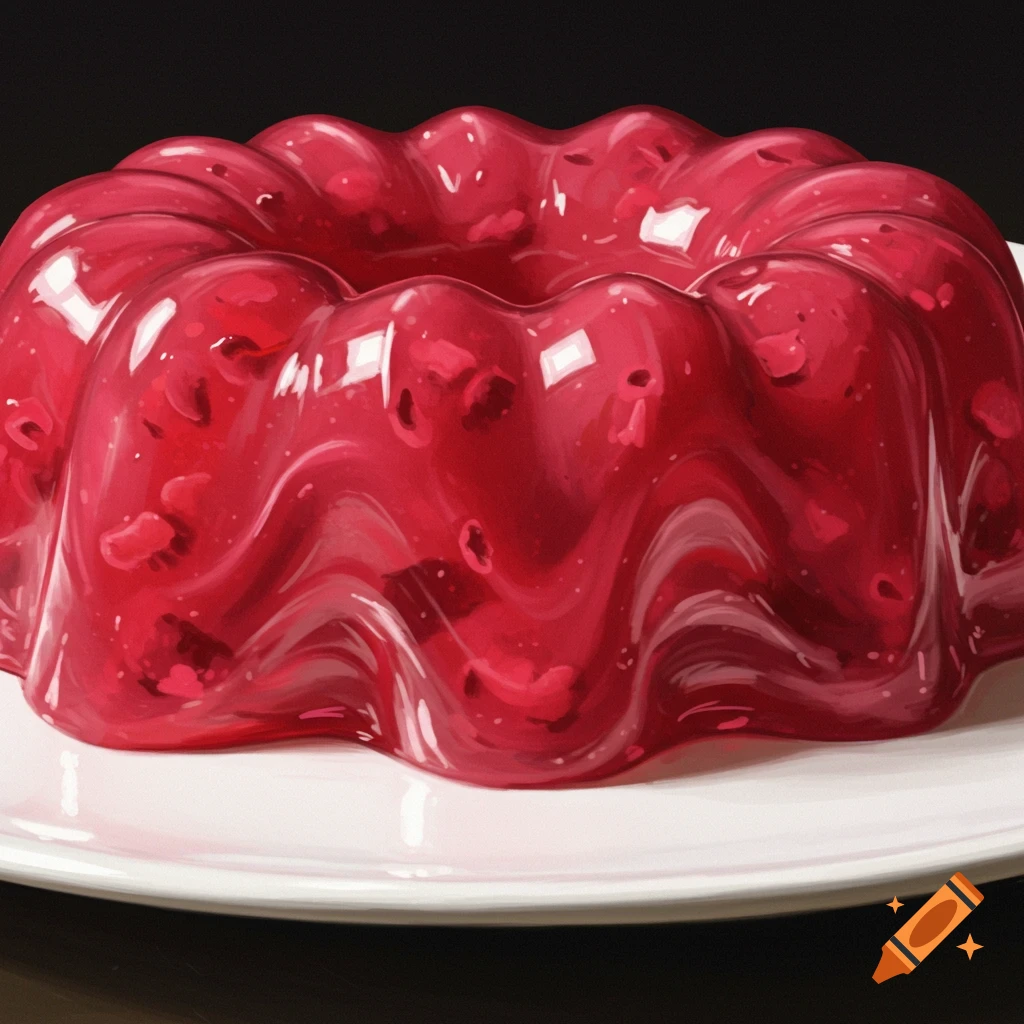 A square blue jello with a smiling face sits on a white plate. on Craiyon