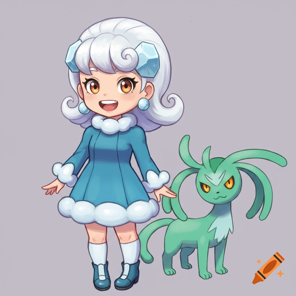 Female ghost type Pokemon trainer on Craiyon